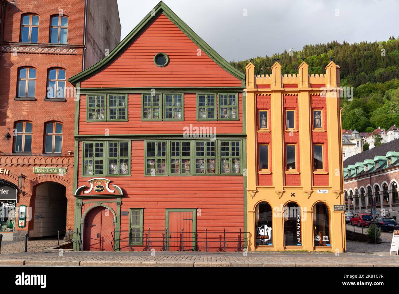 The historical building's exterior in Bergen, Norway Stock Photo - Alamy
