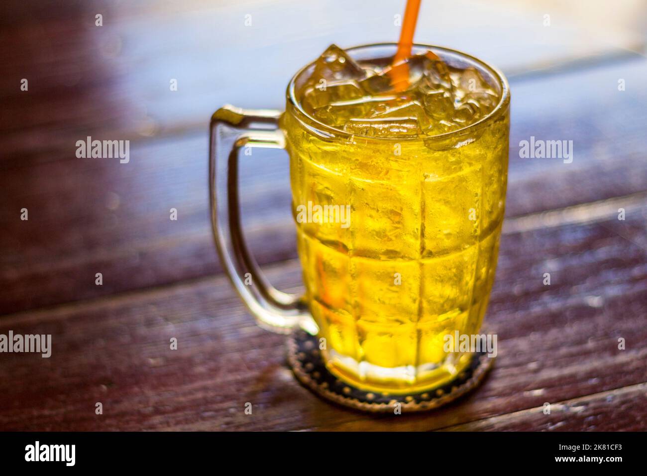 Iced local drink at a street food eatery in Phuket, Thailand Stock ...