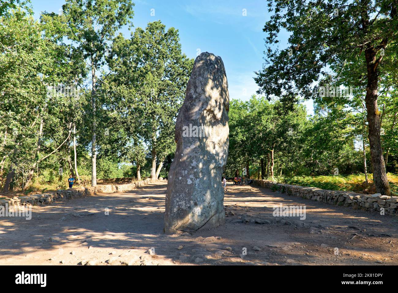 Carnac Brittany France. Geant du Manio. The neolithic menhir standing ...