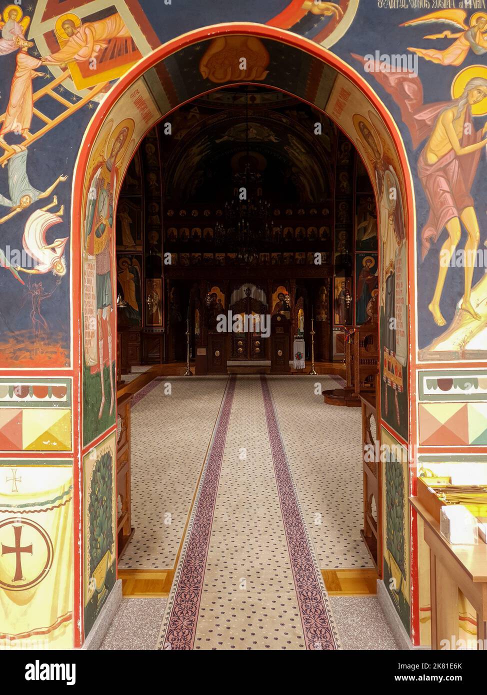 It is a place of Orthodox worship in the Transylvania area Stock Photo ...