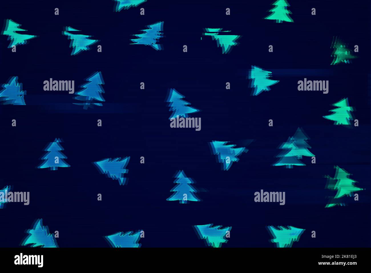 Cyber Xmas Motion Glitch interlaced Distorted textured futuristic ...