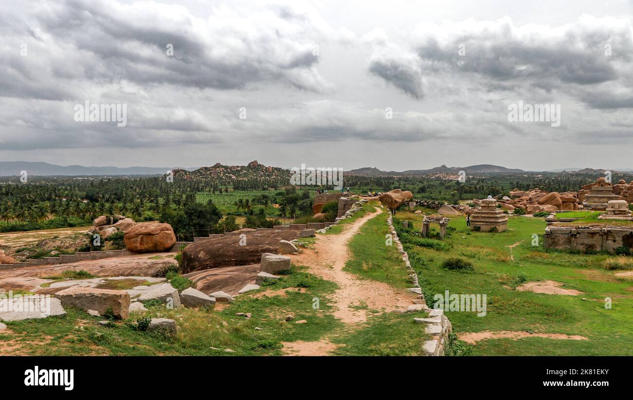 Hampi is a UNESCO World Heritage Site, owing to the ancient temples ...