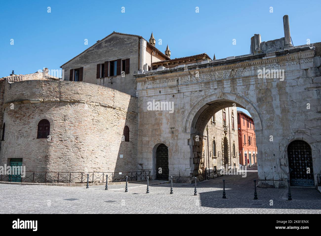 Fano, Italy - 06-22-2022: The beautiful and famous arch of Augusto di ...