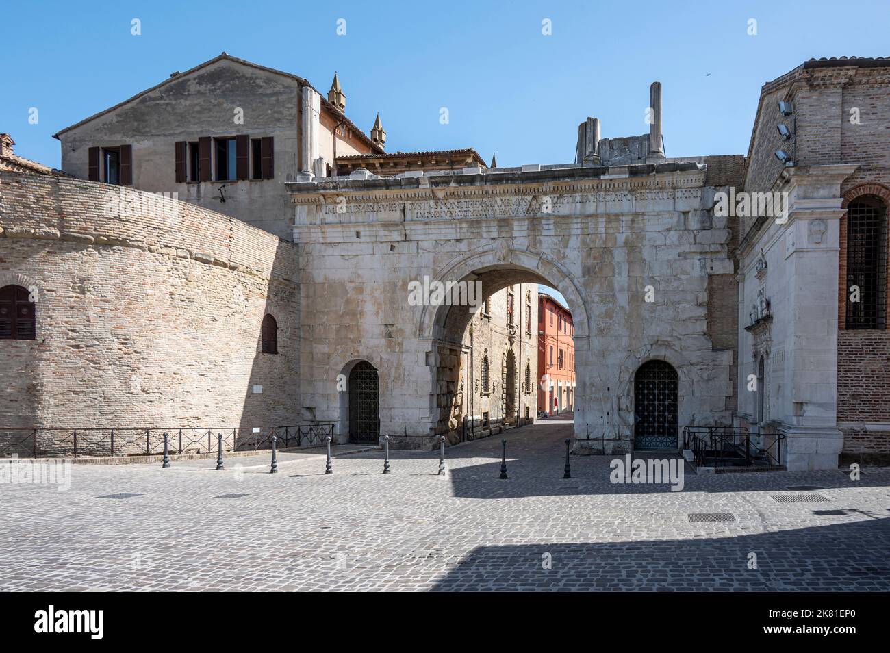 Fano, Italy - 06-22-2022: The beautiful and famous arch of Augusto di ...