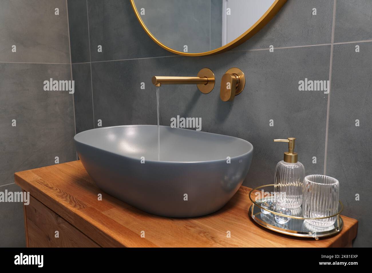 The beautiful interior of the sink inside a bathroom Stock Photo - Alamy