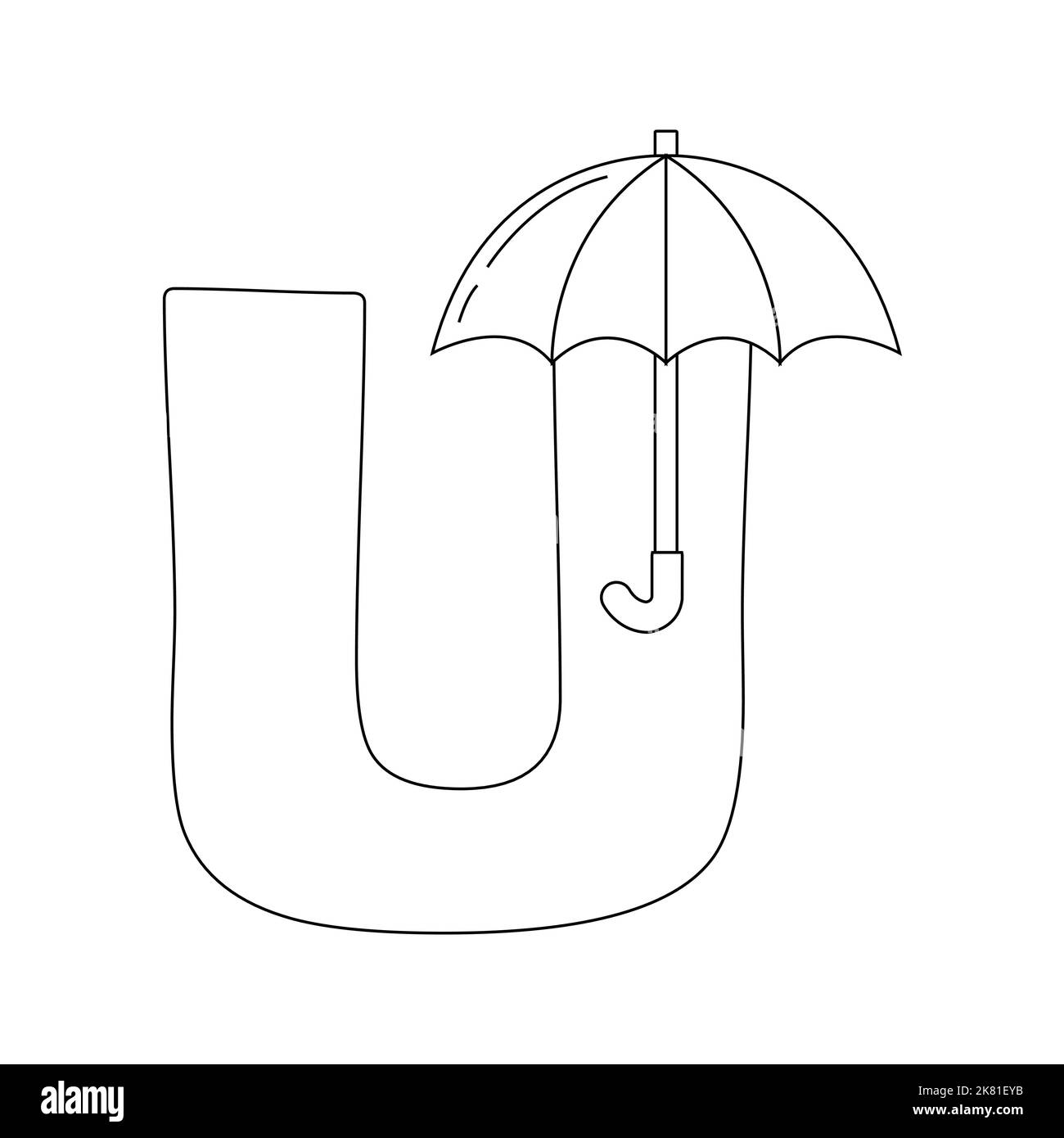 Alphabet coloring Black and White Stock Photos & Images - Alamy