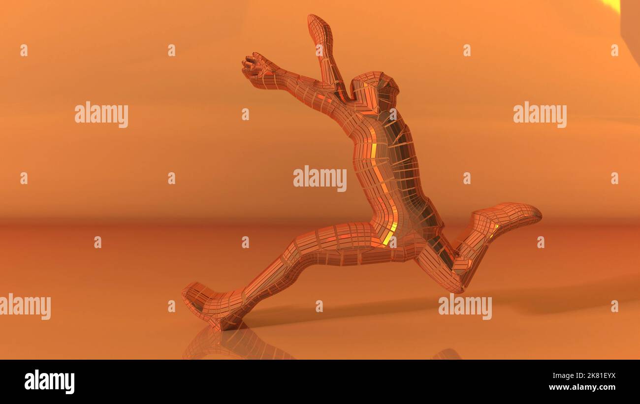 3D Illustration of a sports person engaged in a particular sport. Must ...