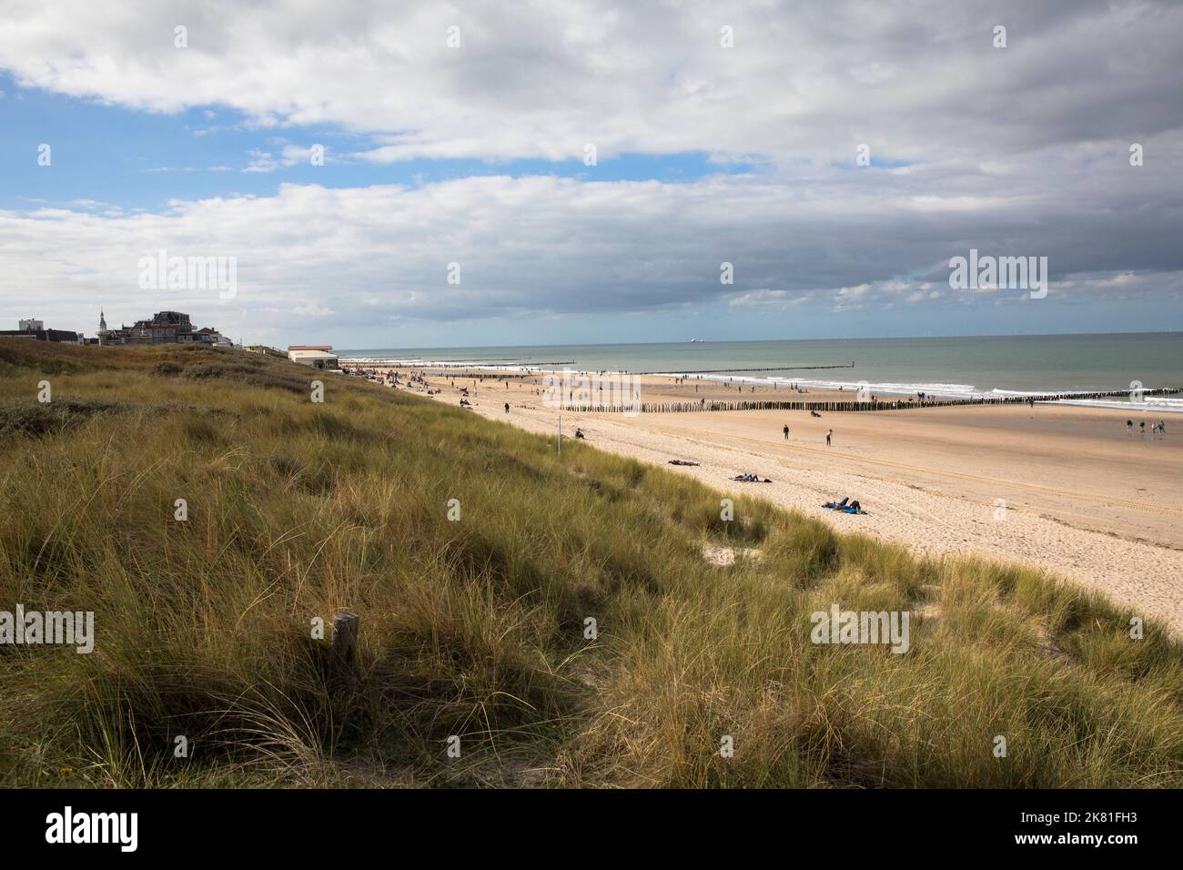 the beach in Domburg on the peninsula Walcheren, Zeeland, Netherlands ...