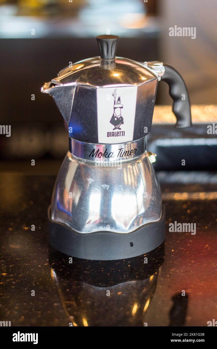 A bialetti moka pot at a cafe in Cebu City, Philippines Stock Photo - Alamy