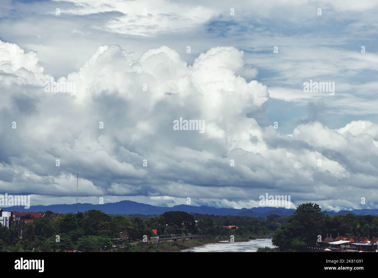 Clouds in the sky and river at Nan Province, Thailand Stock Photo - Alamy