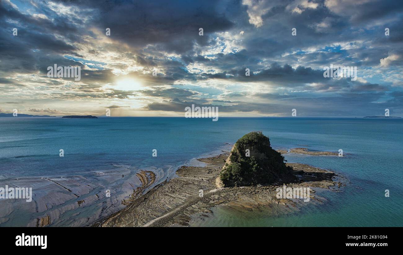 An aerial view of an island in the sea Stock Photo - Alamy