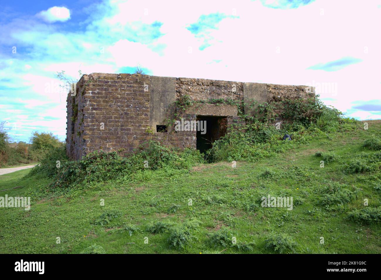 Old war time pill box, at Hoo marina, taken on 19-9-22 Stock Photo - Alamy