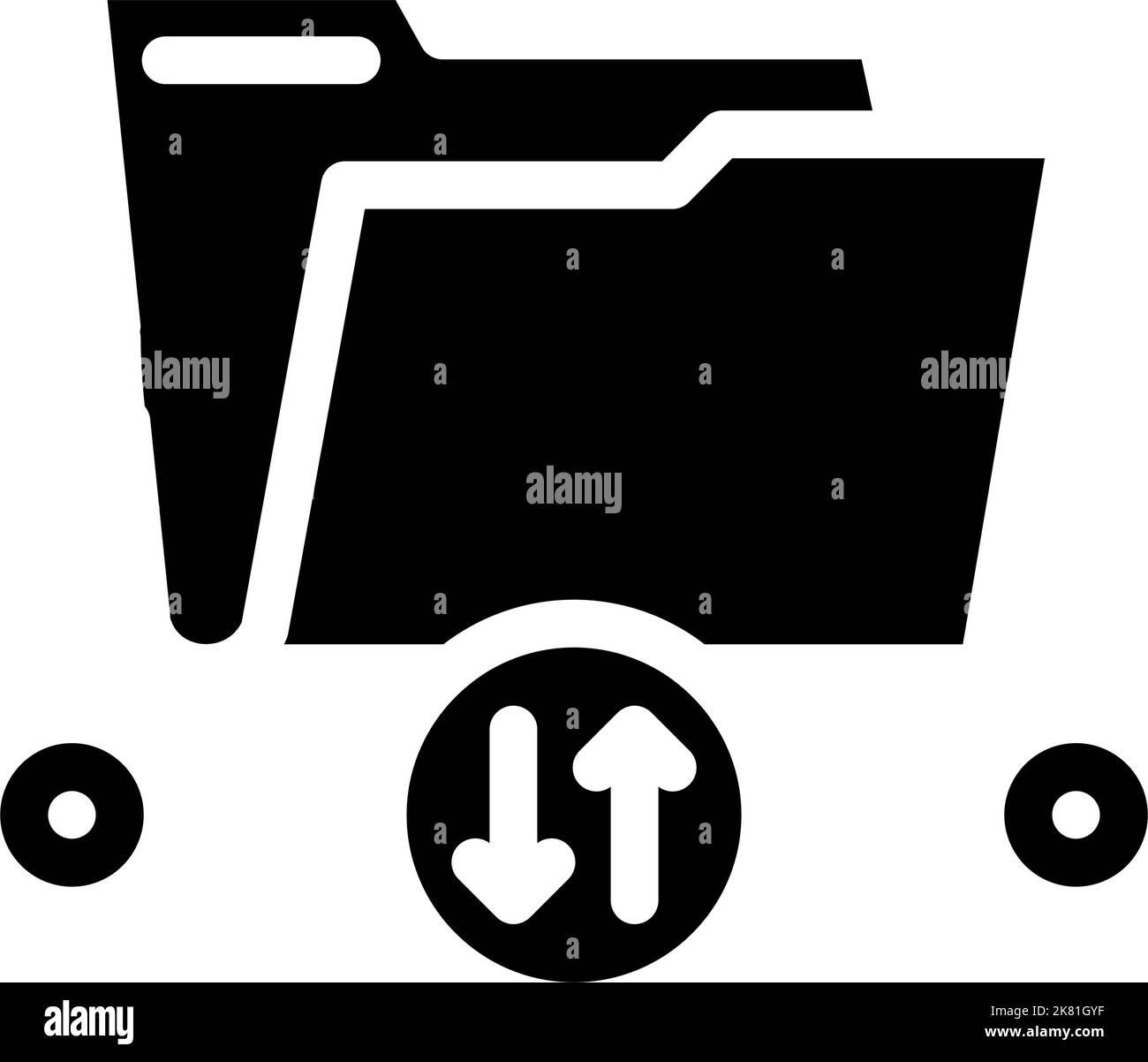 transfer folder glyph icon vector illustration Stock Vector Image & Art ...