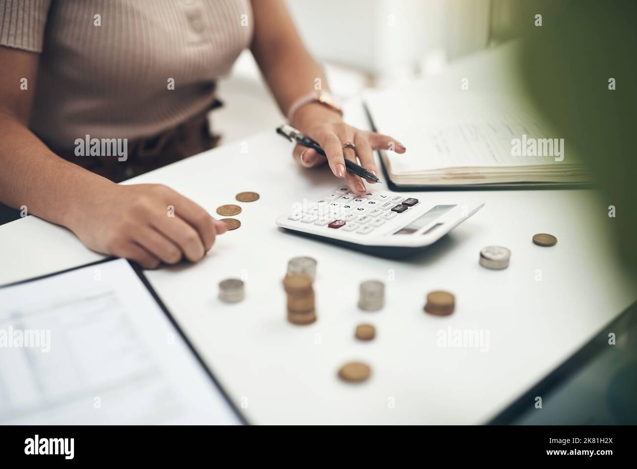 Working on the financial side of things. Closeup shot of an ...