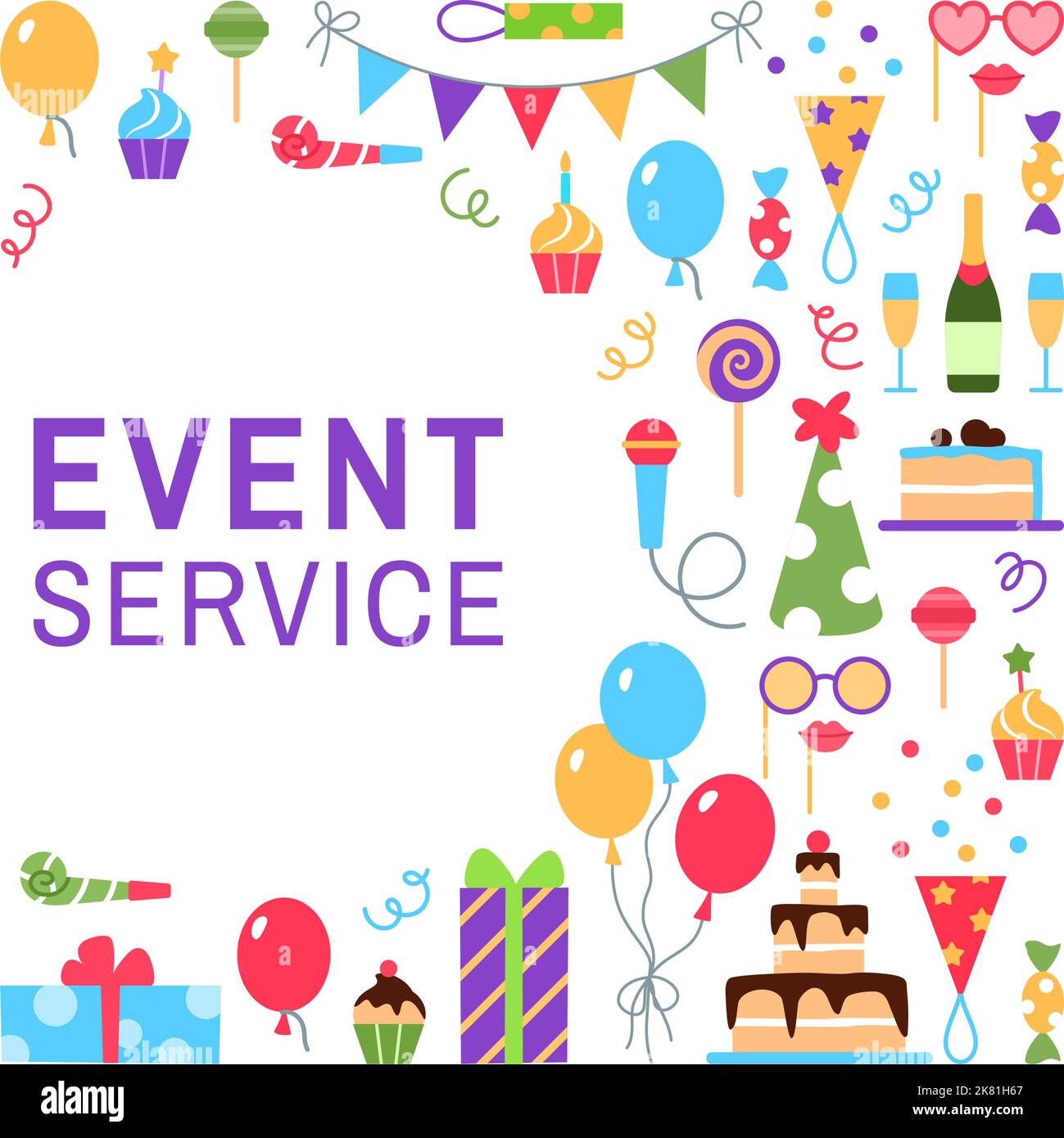 Event service background with circle text space Stock Vector Image ...