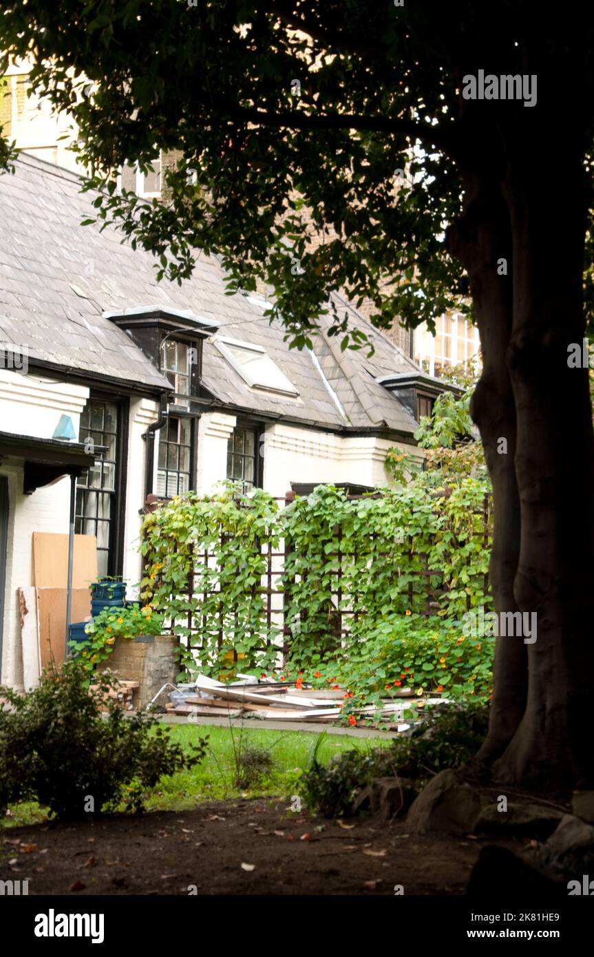 The buildings in this small, pretty and peaceful courtyard, behind the ...