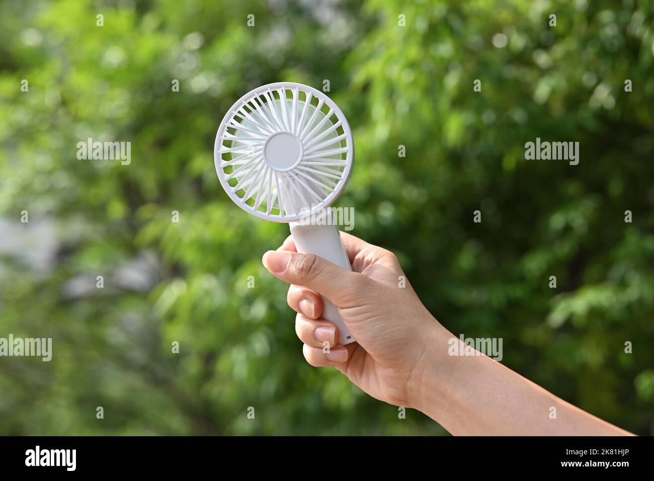 Portable handy fan Stock Photo - Alamy