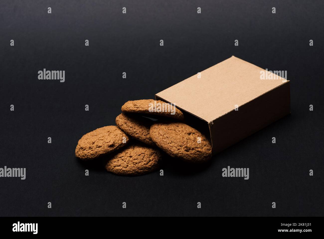 Oatmeal biscuits as tasty pastry for present Stock Photo - Alamy