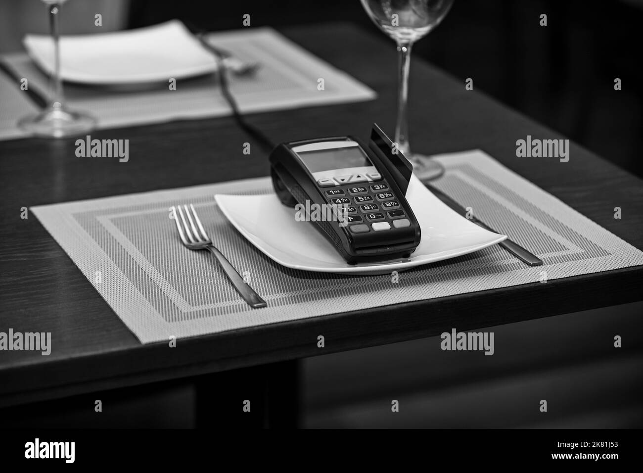 Payment terminal card on Black and White Stock Photos & Images - Alamy