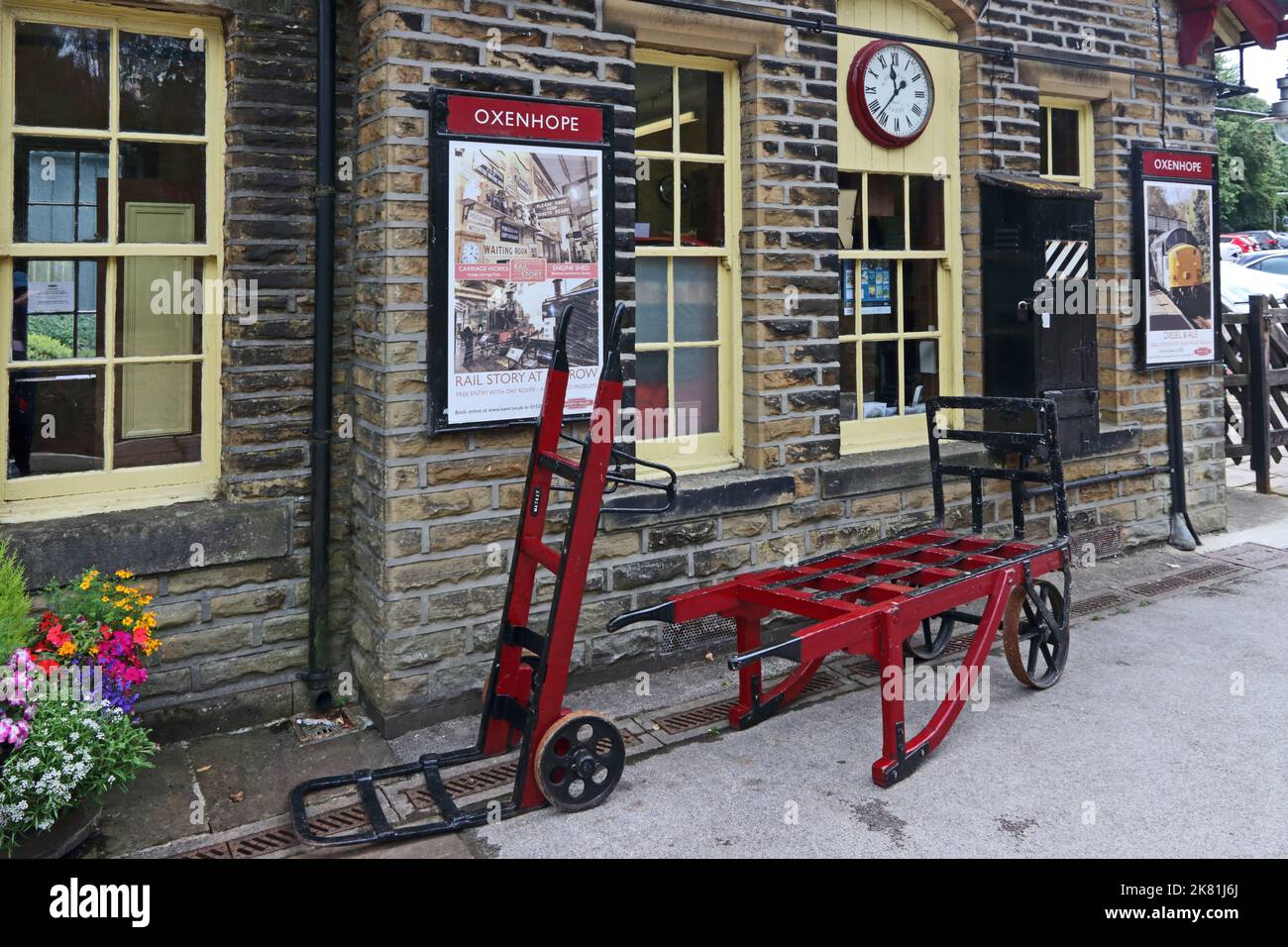 Platform side of Oxenhope Station on Keighley & Worth Valley Railway ...