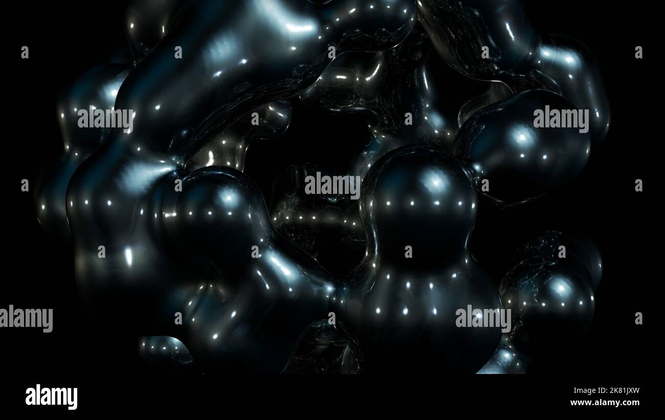 3D rendering abstract artistic surreal object based on metabolic ...