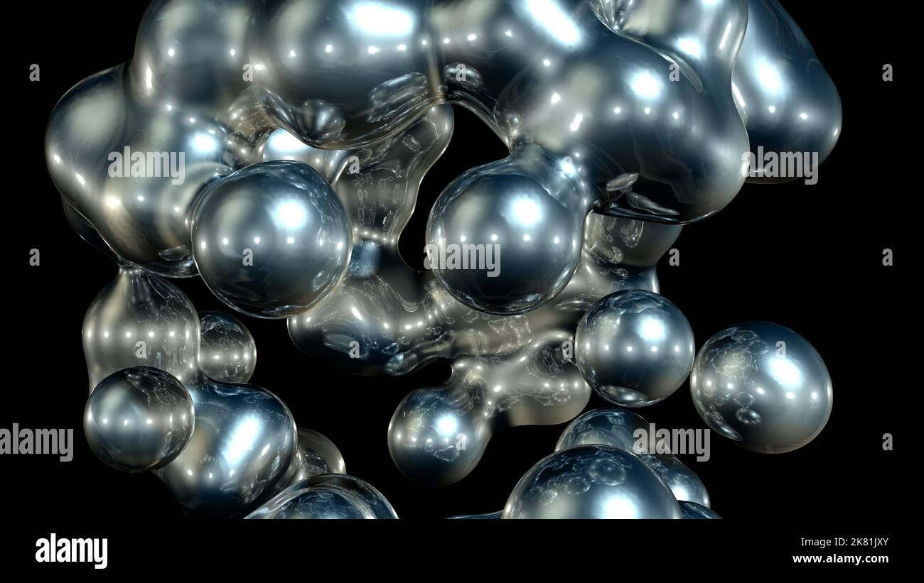 3D rendering abstract artistic surreal object based on metabolic ...