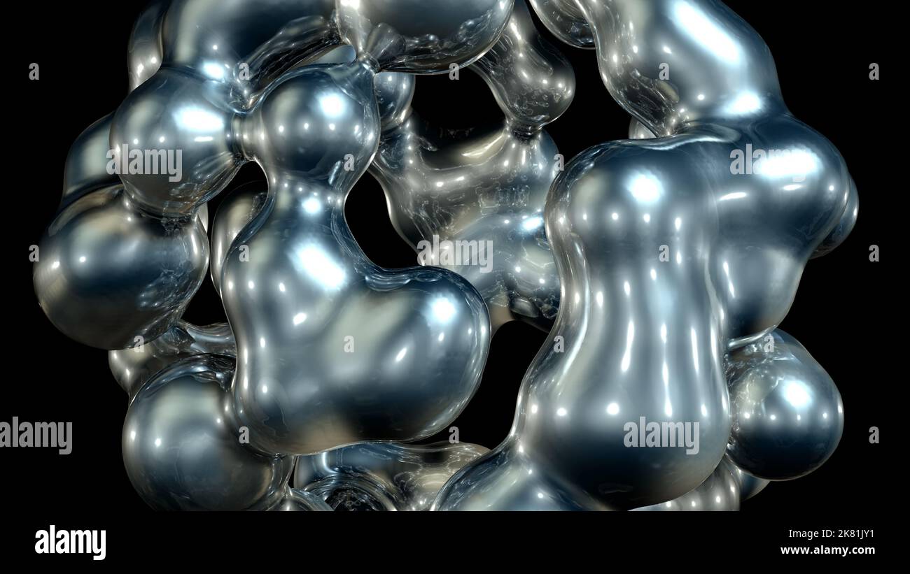 3D rendering abstract artistic surreal object based on metabolic ...