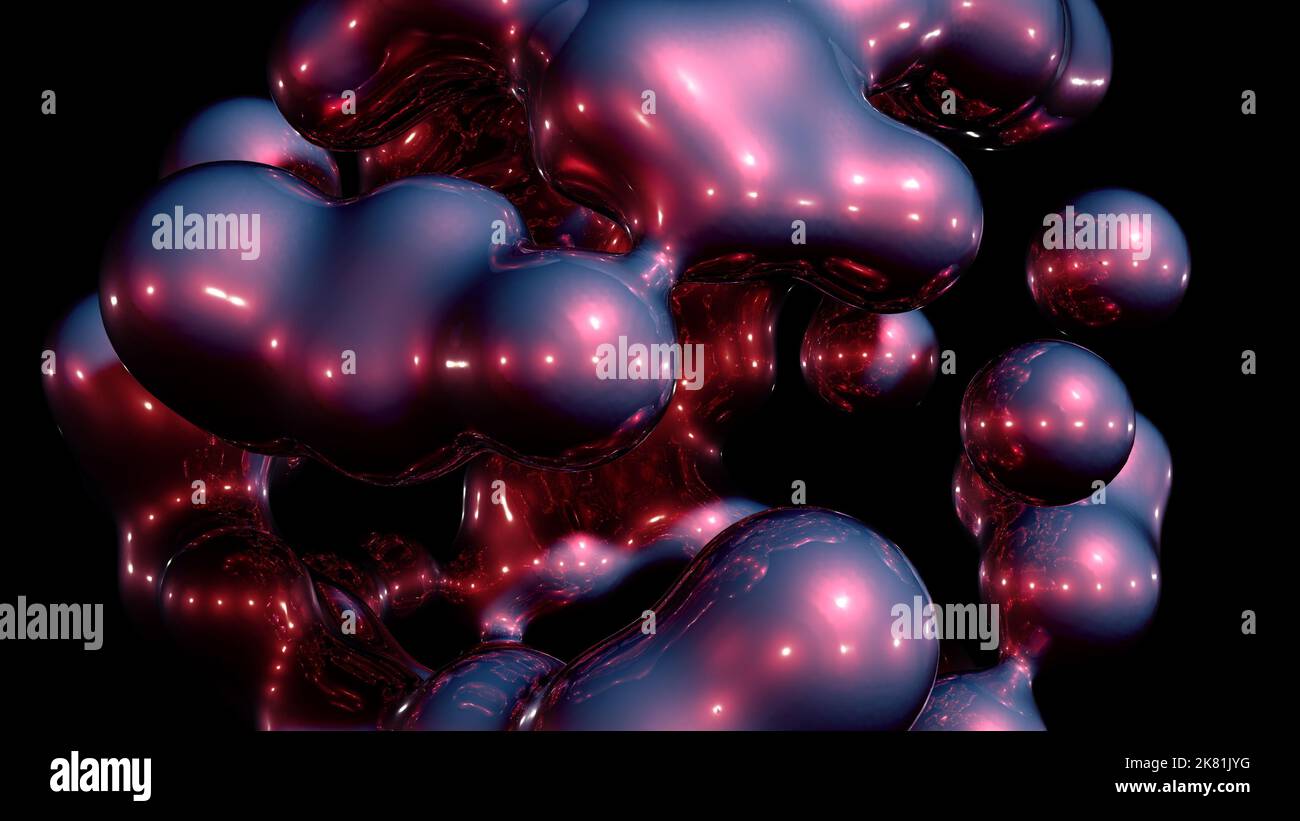 3D rendering abstract artistic surreal object based on metabolic ...