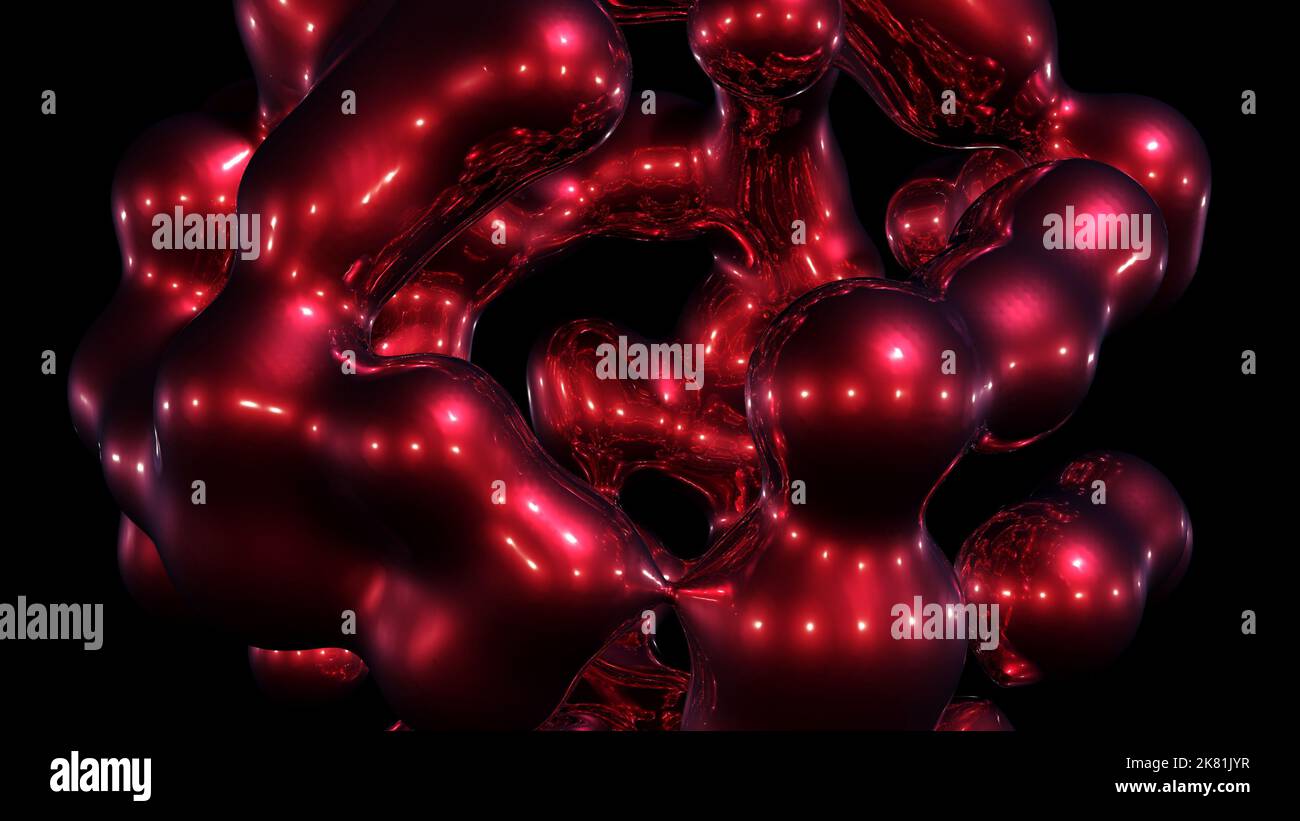3D rendering abstract artistic surreal object based on metabolic ...