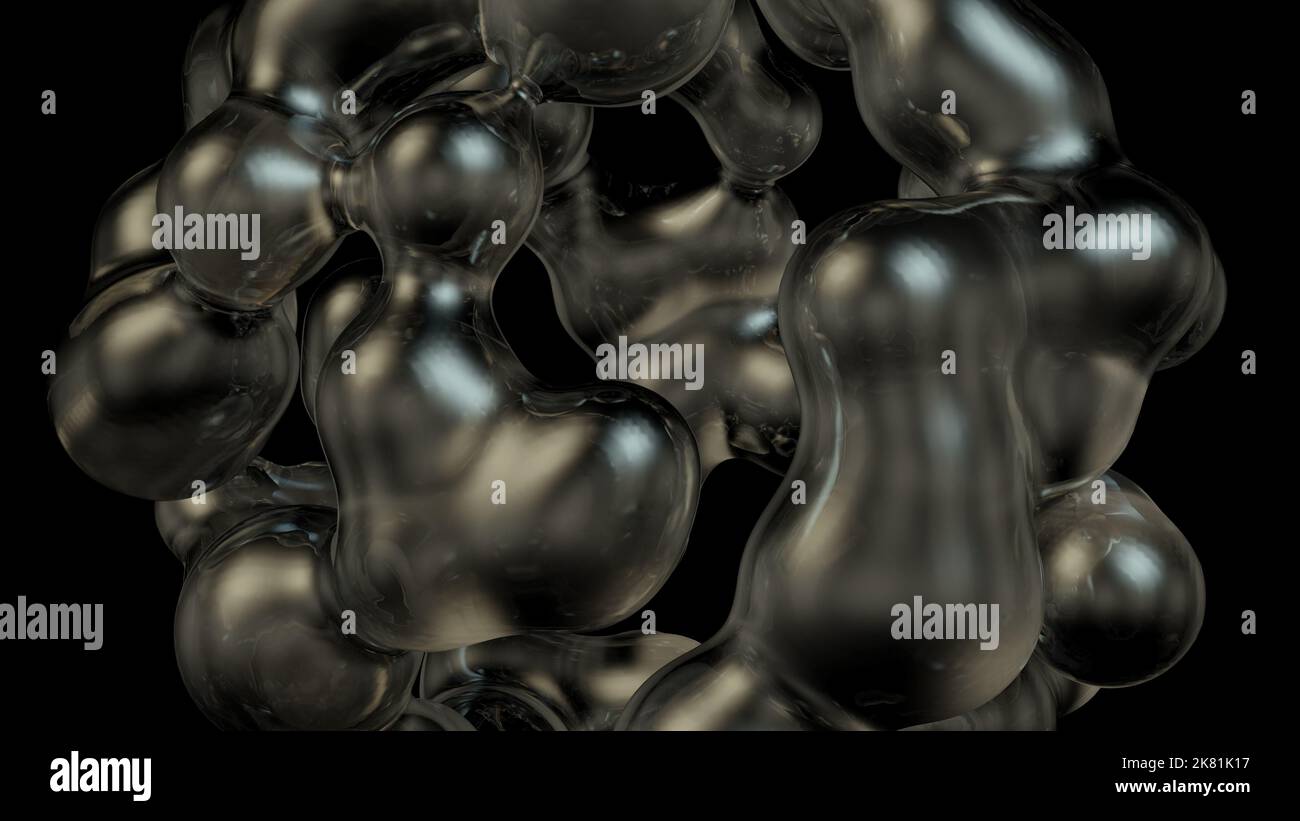 3D rendering abstract artistic surreal object based on metabolic ...