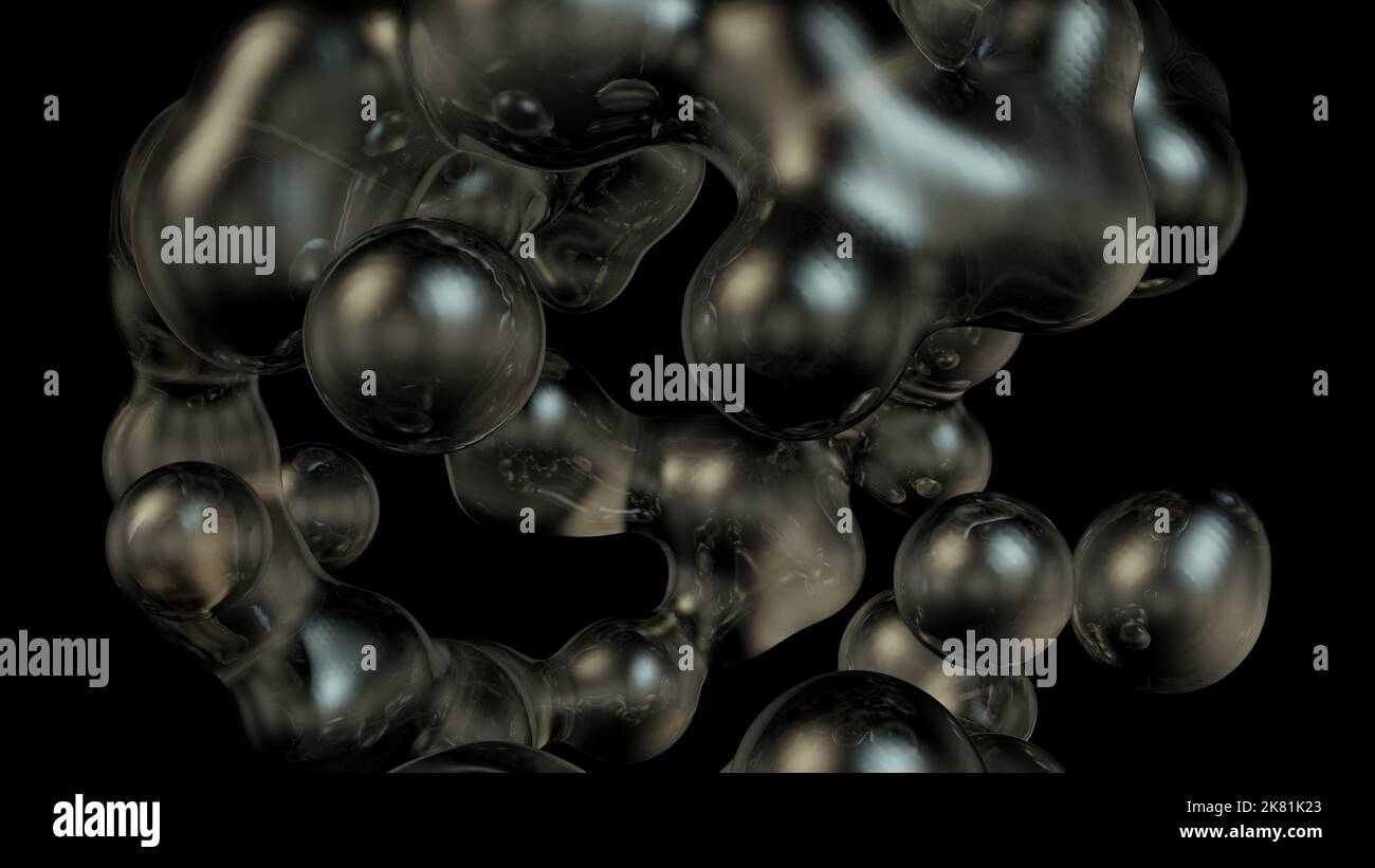 3D rendering abstract artistic surreal object based on metabolic ...