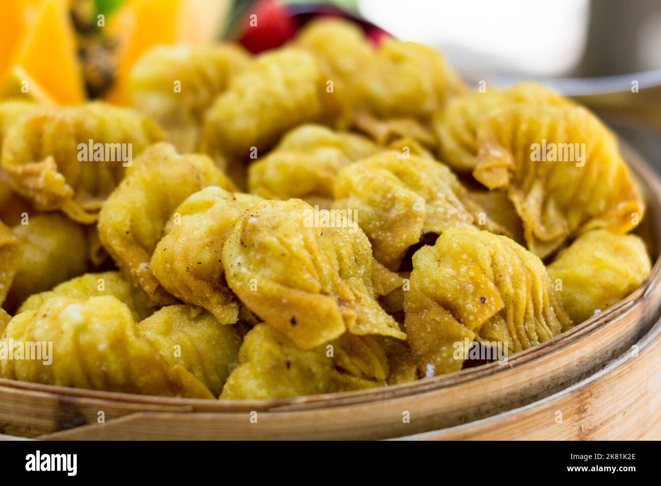 A pile of dumplings at a local hotel buffet in Cebu, Philippines Stock ...