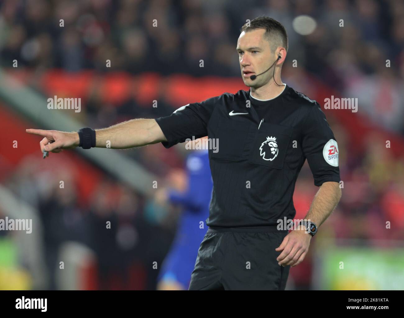 Brentford ENGLAND - October 19: Referee Jarred Gillett during English ...