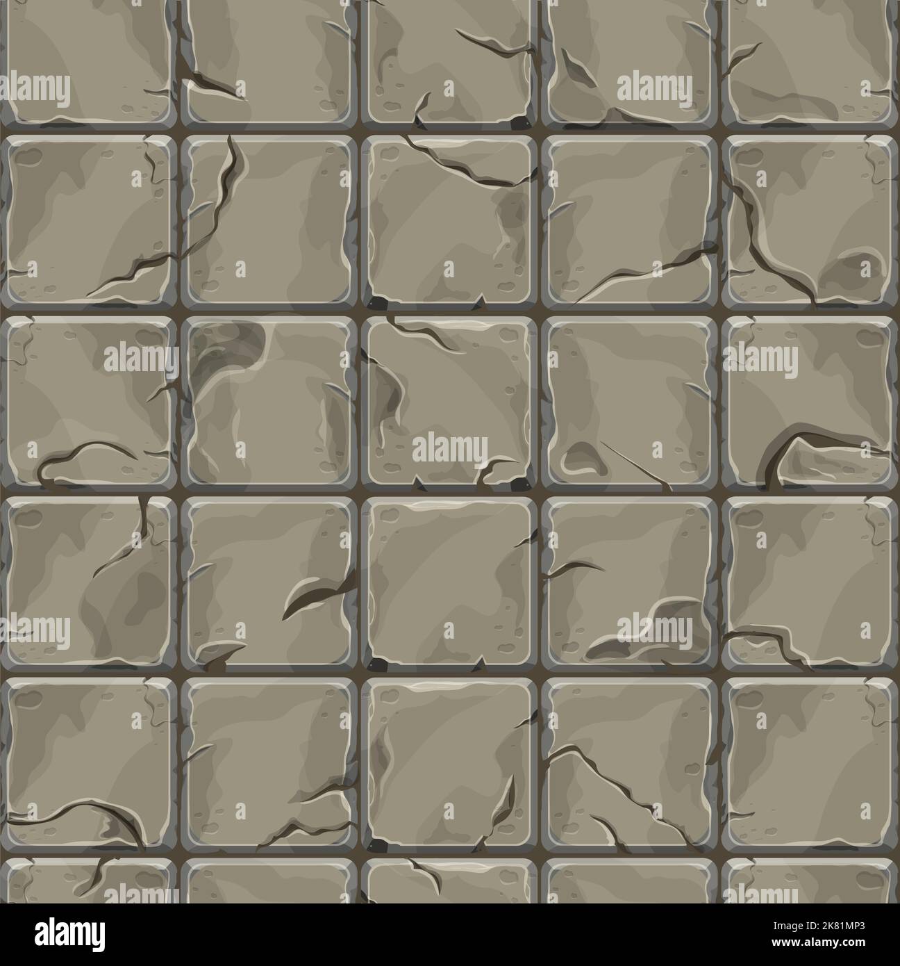 Stone wall from bricks, rock, game background in cartoon style ...