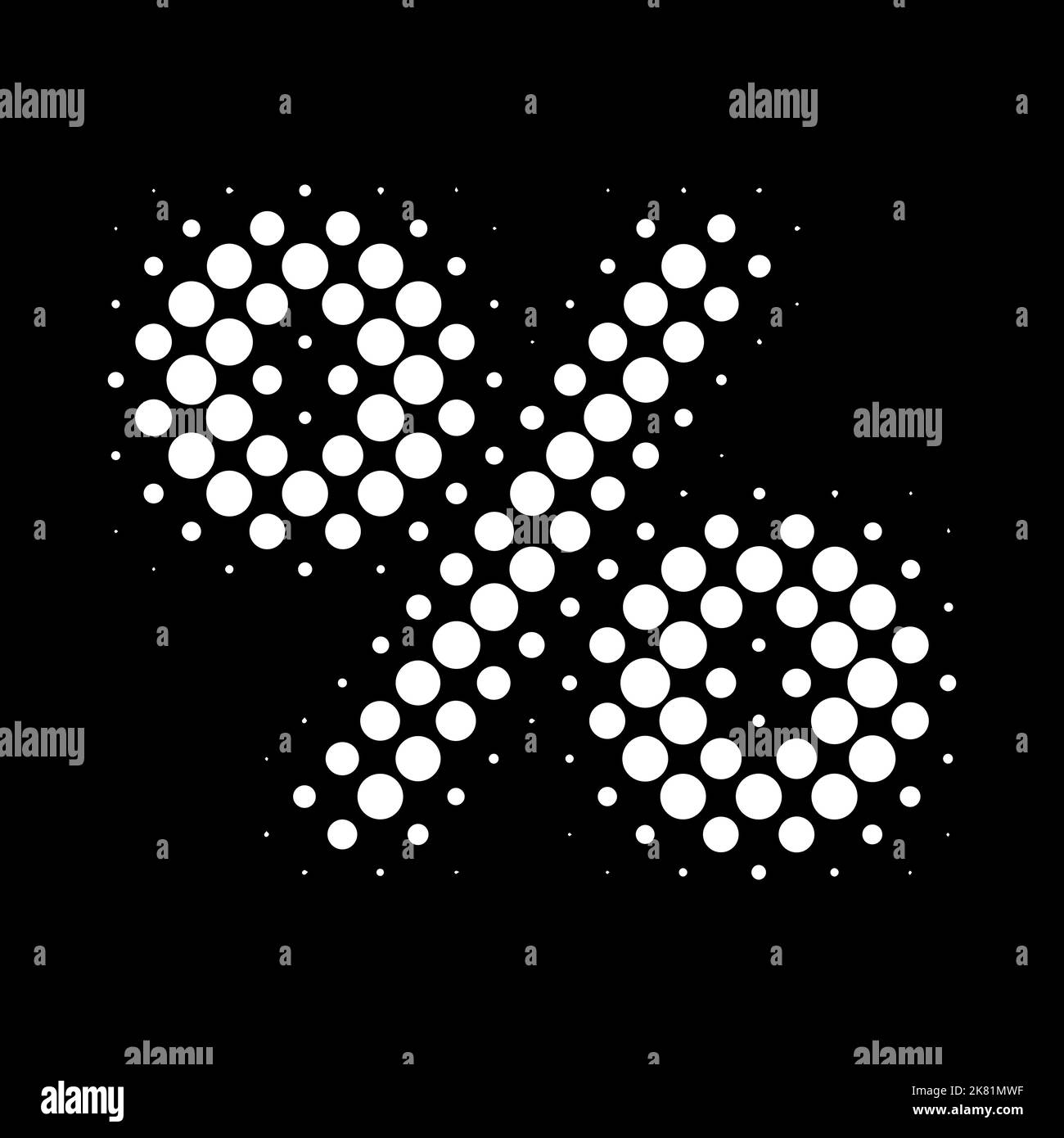 White Discount symbol Halftone style on black background. Vector ...