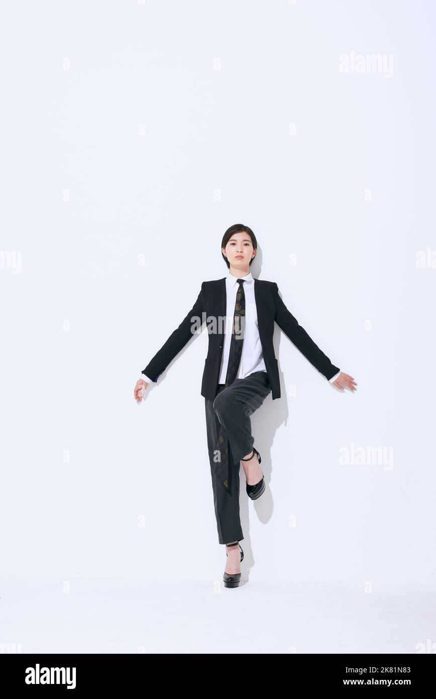 Young Japanese woman studio portrait Stock Photo - Alamy