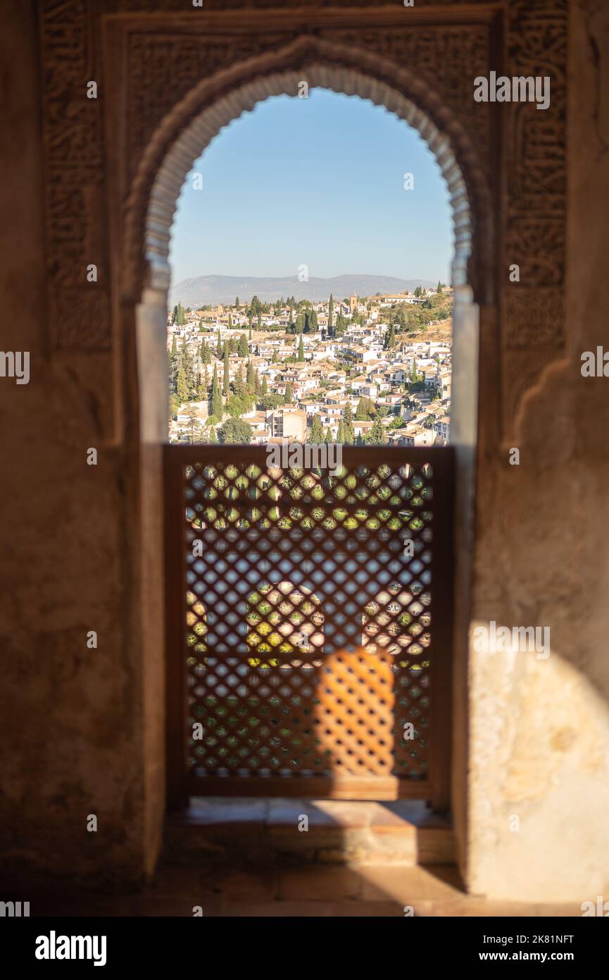 "Grenade. Spain"; October 4, 2022:: details of the Alhambra in Granada ...