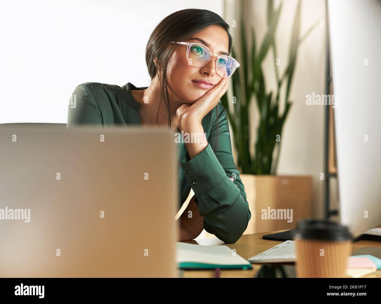 I wish something exciting would happen. a young businesswoman day ...