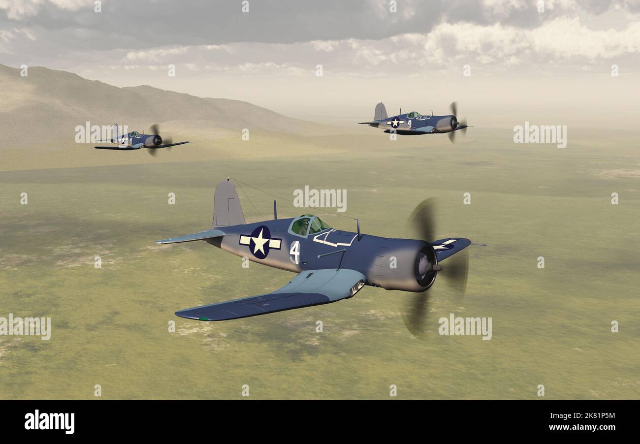 American fighter planes of World War II Stock Photo - Alamy