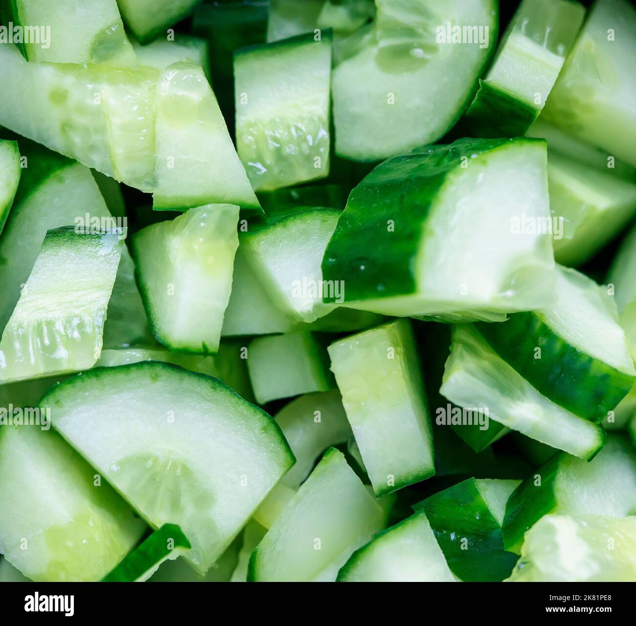 Pieces of cucumber hi-res stock photography and images - Alamy