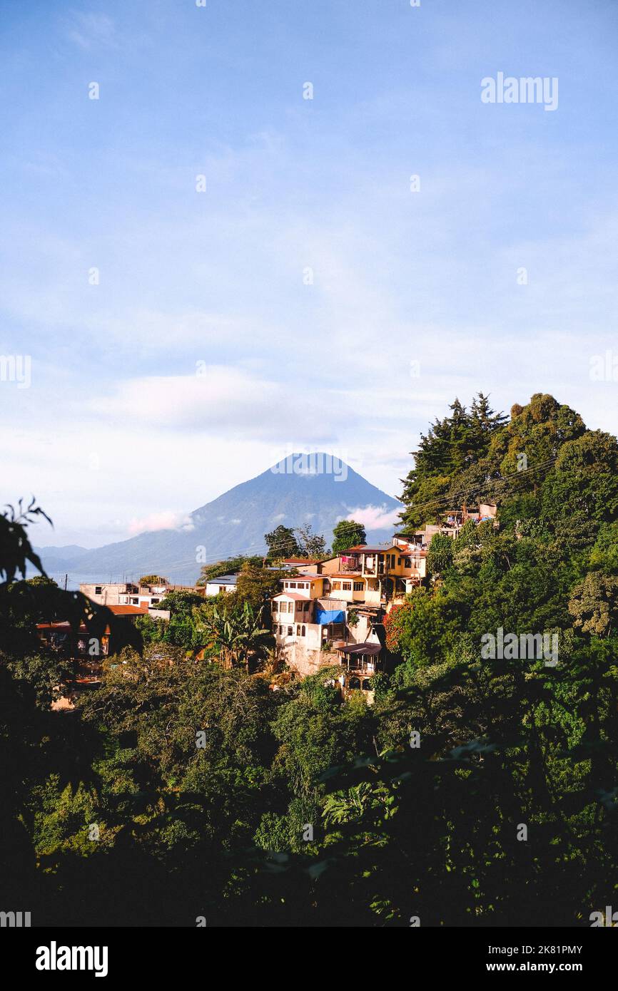 Volcan Pedro at Lake Atitlan Stock Photo - Alamy