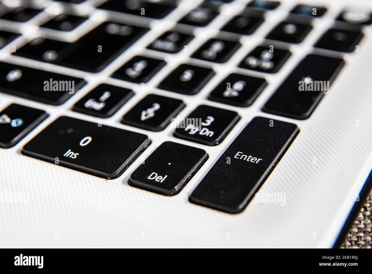 Detail of keyboard with enter button Stock Photo - Alamy