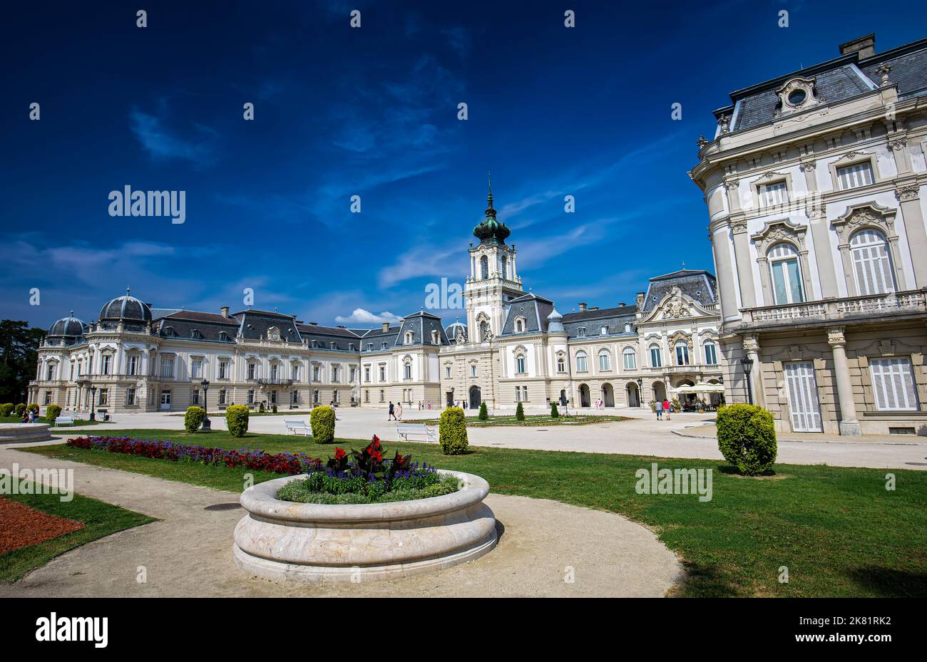 Festetics palace, - July 5, 2021.: Tourists visit in Festetics palace ...