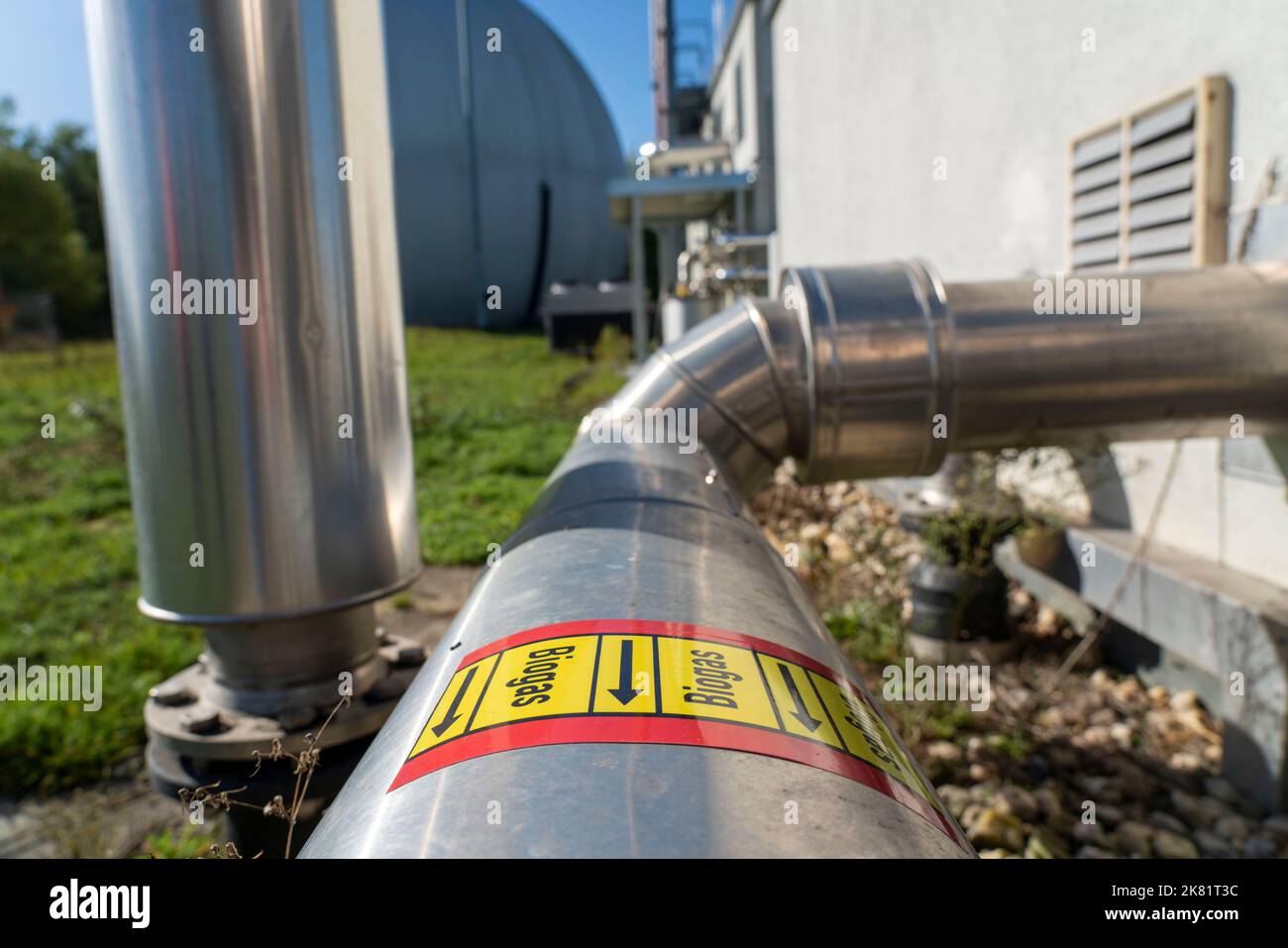 Biogas upgrading plant, purification of biogas from biowaste, green ...