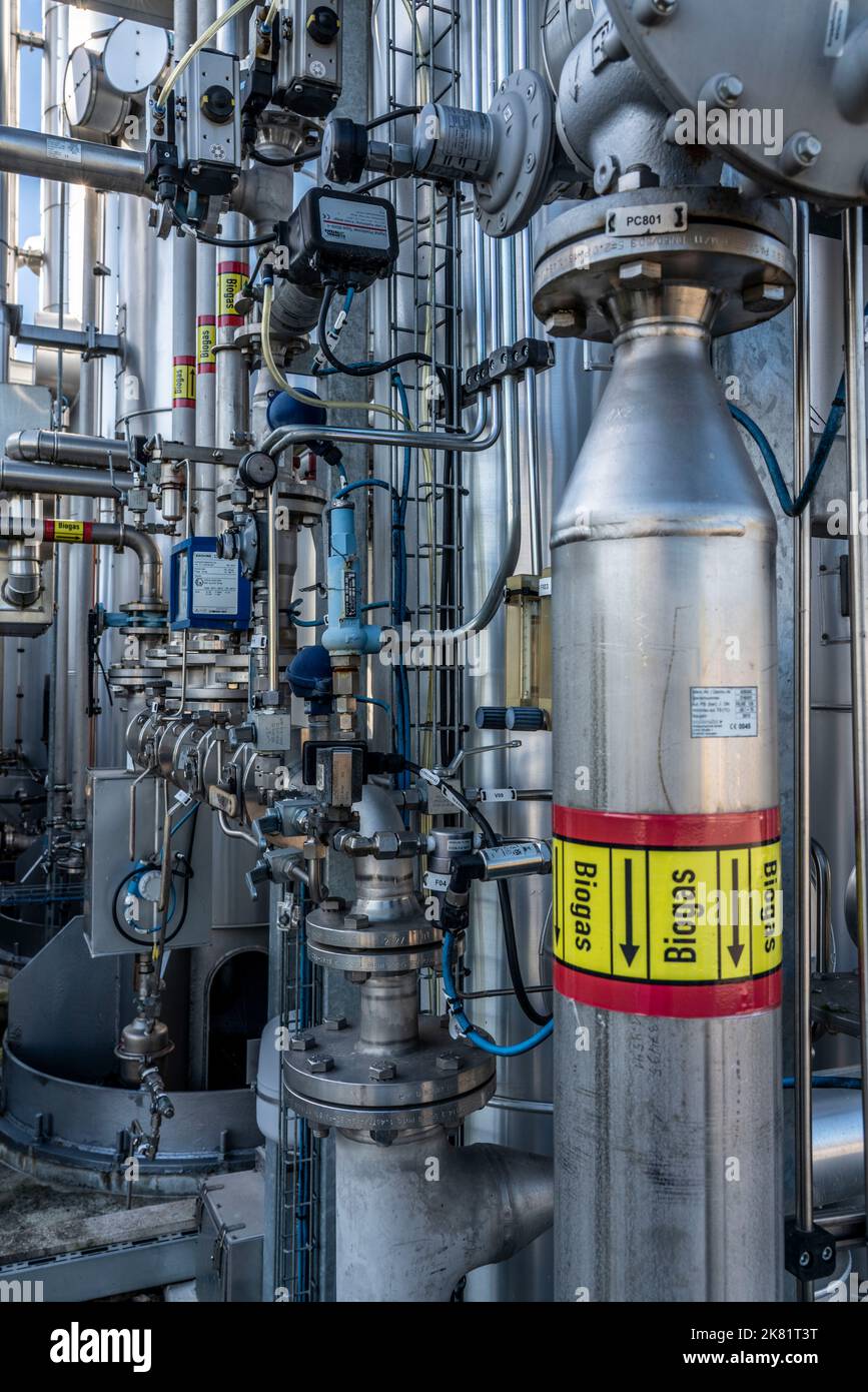 Biogas upgrading plant, purification of biogas from biowaste, green ...