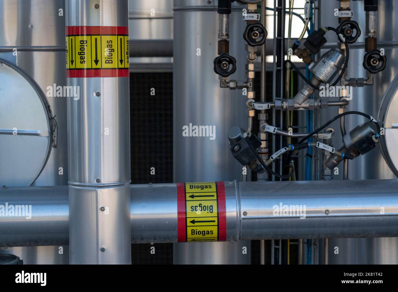 Biogas upgrading plant, purification of biogas from biowaste, green ...