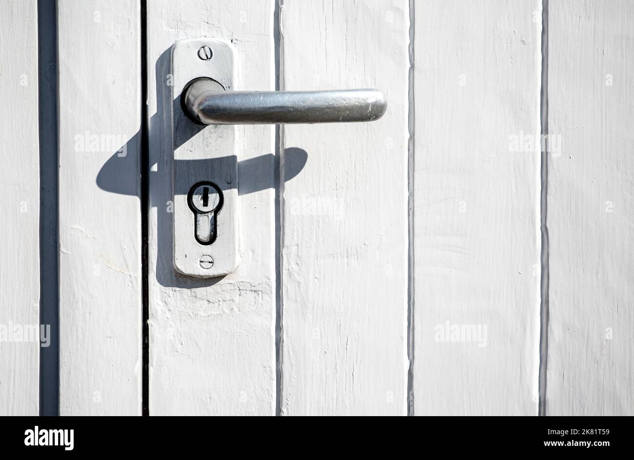 Detail of old humble door handle Stock Photo - Alamy