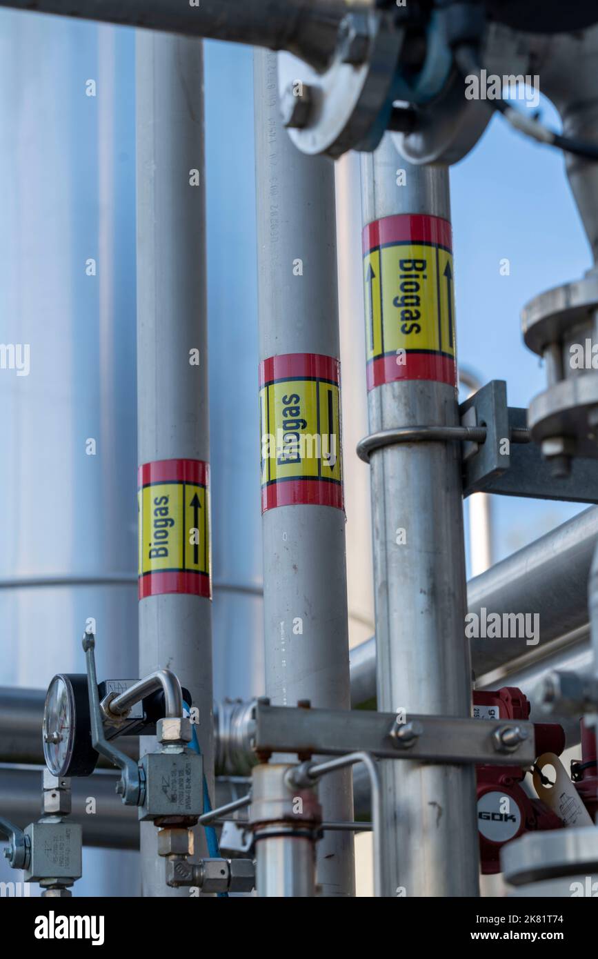 Biogas upgrading plant, purification of biogas from biowaste, green ...