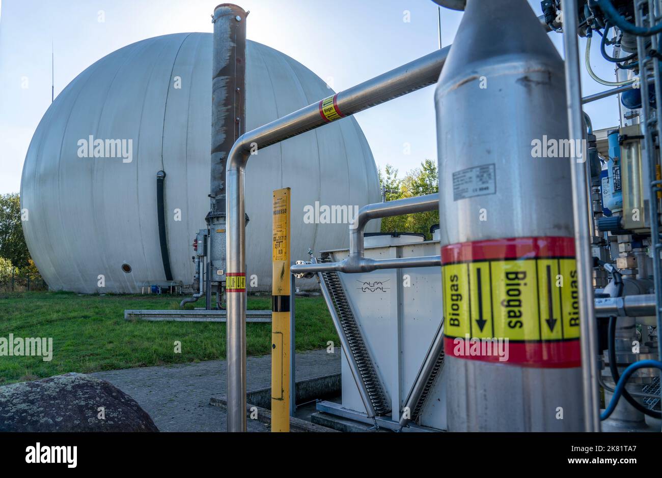 Biogas upgrading plant, purification of biogas from biowaste, green ...