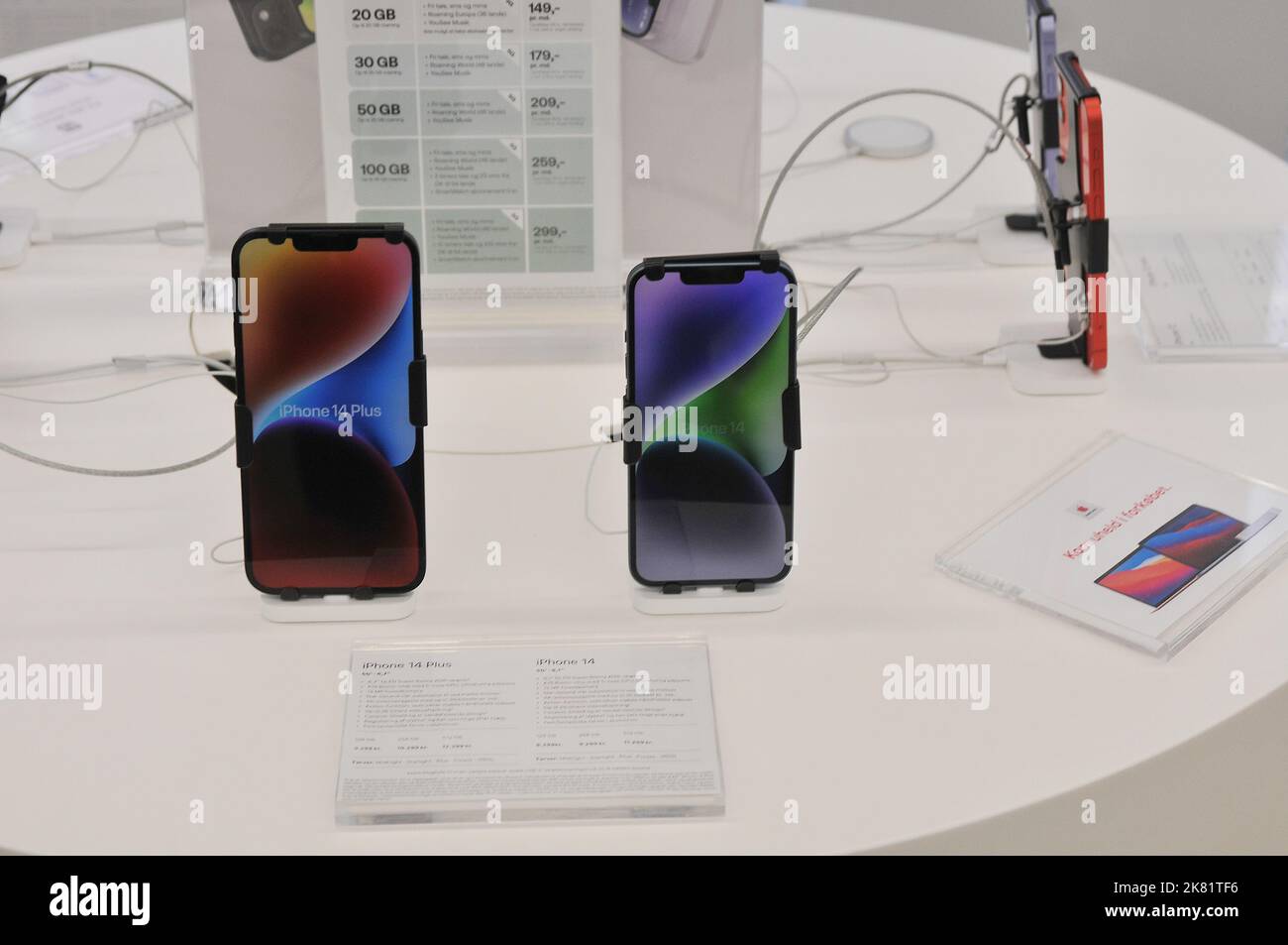 Copenhagen/Denmark/20 OIctober 2022/Apple products and varooius iphone ...